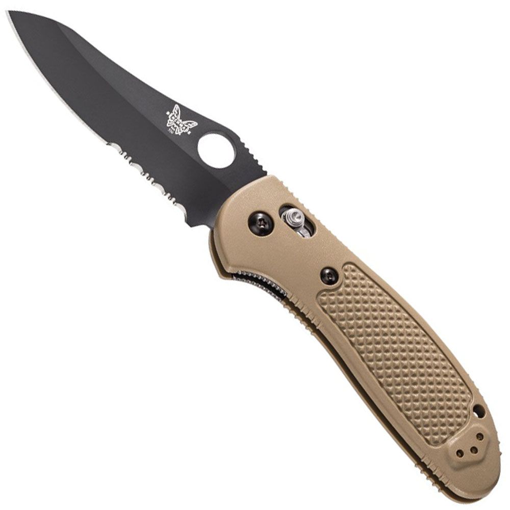 Benchmade Black Combo Hollowground Blade Folding knife | Camouflage.ca