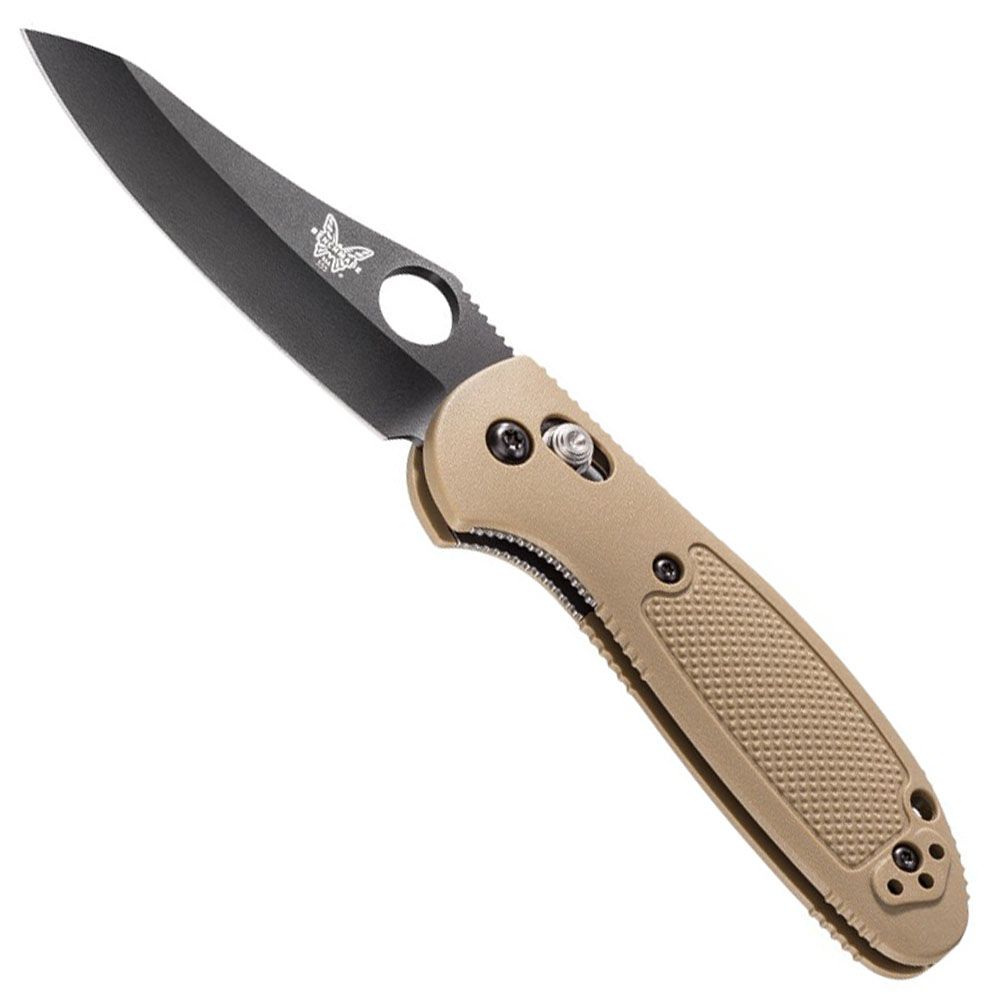 Benchmade Mini Griptilian Axis Lock Black Plain Blade Folding Knife ...