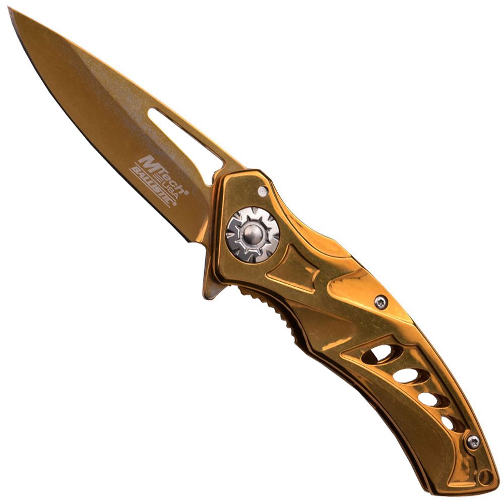MTech USA Titanium Finished Blade Folding Knife | Camouflage.ca