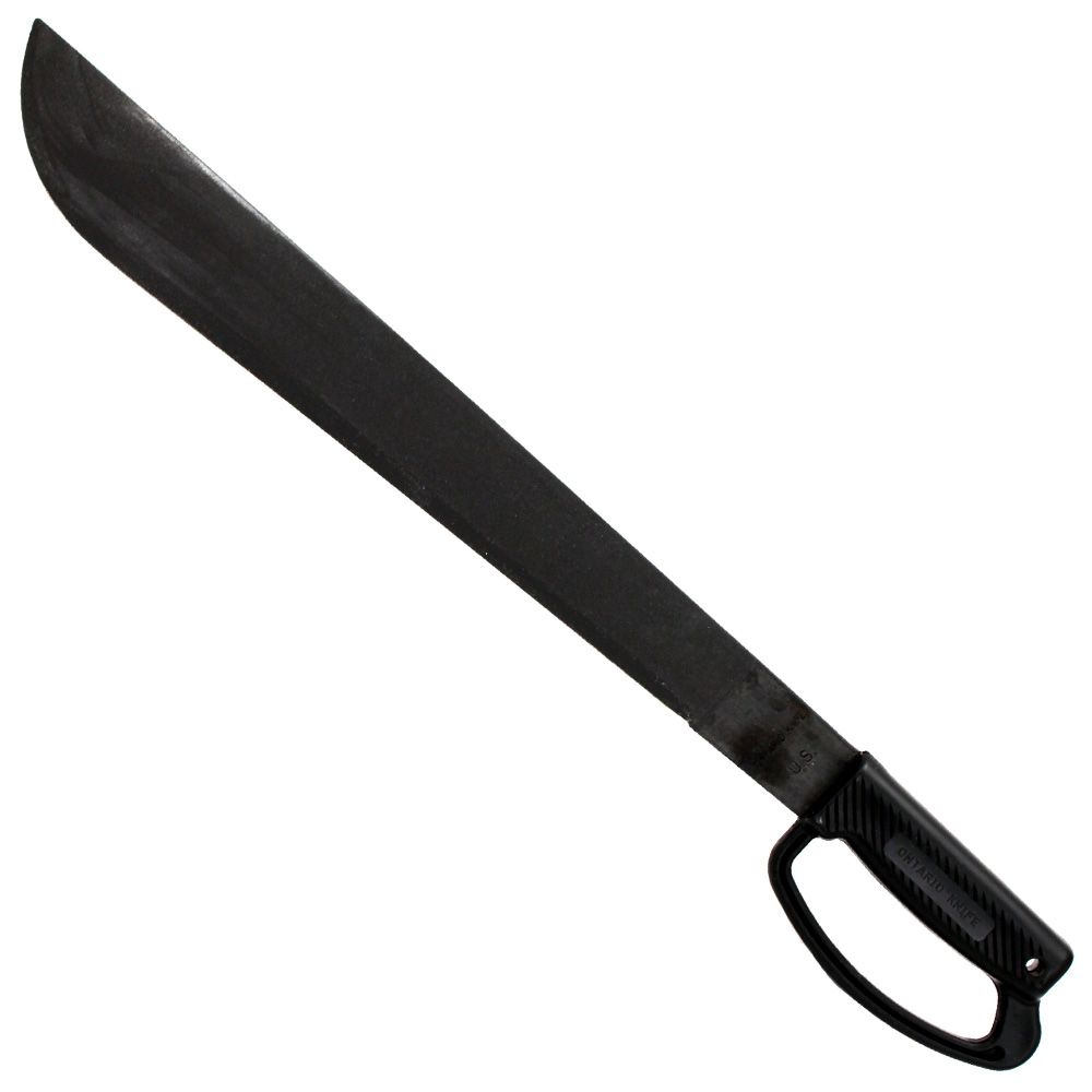 Ontario 18 Inch Black D Handle Field Machete | camouflage.ca
