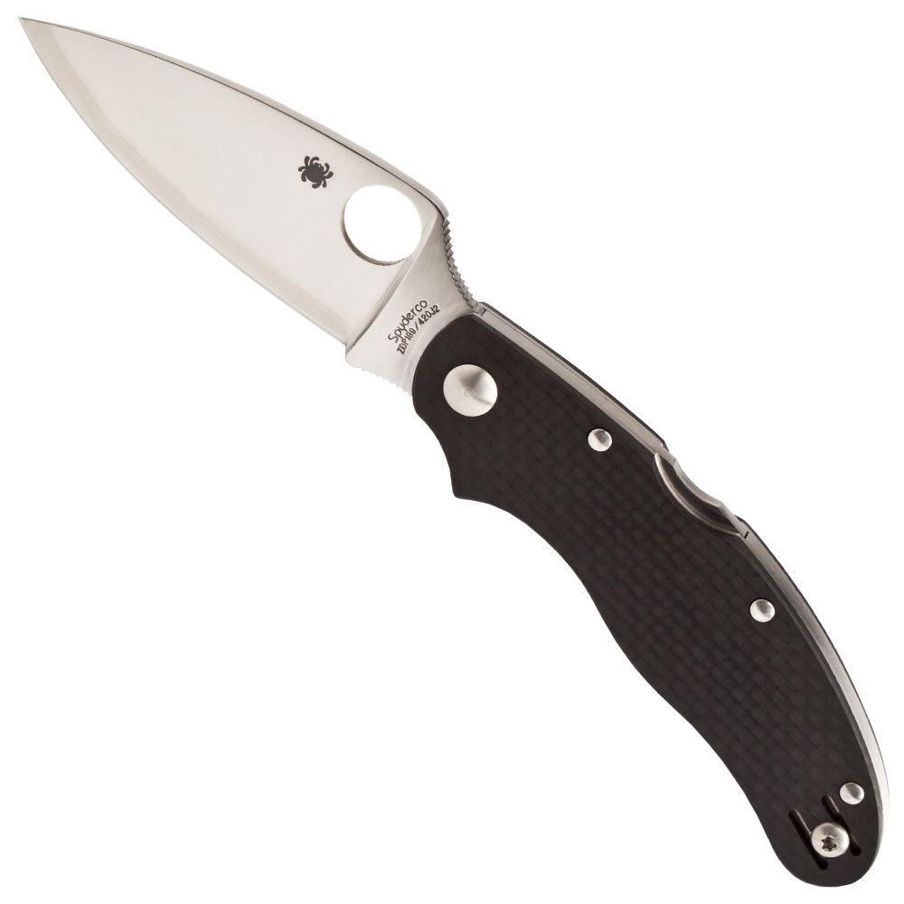 Spyderco Caly3 Carbon Fiber ZDP-189 Plain Edge Folding Knife ...