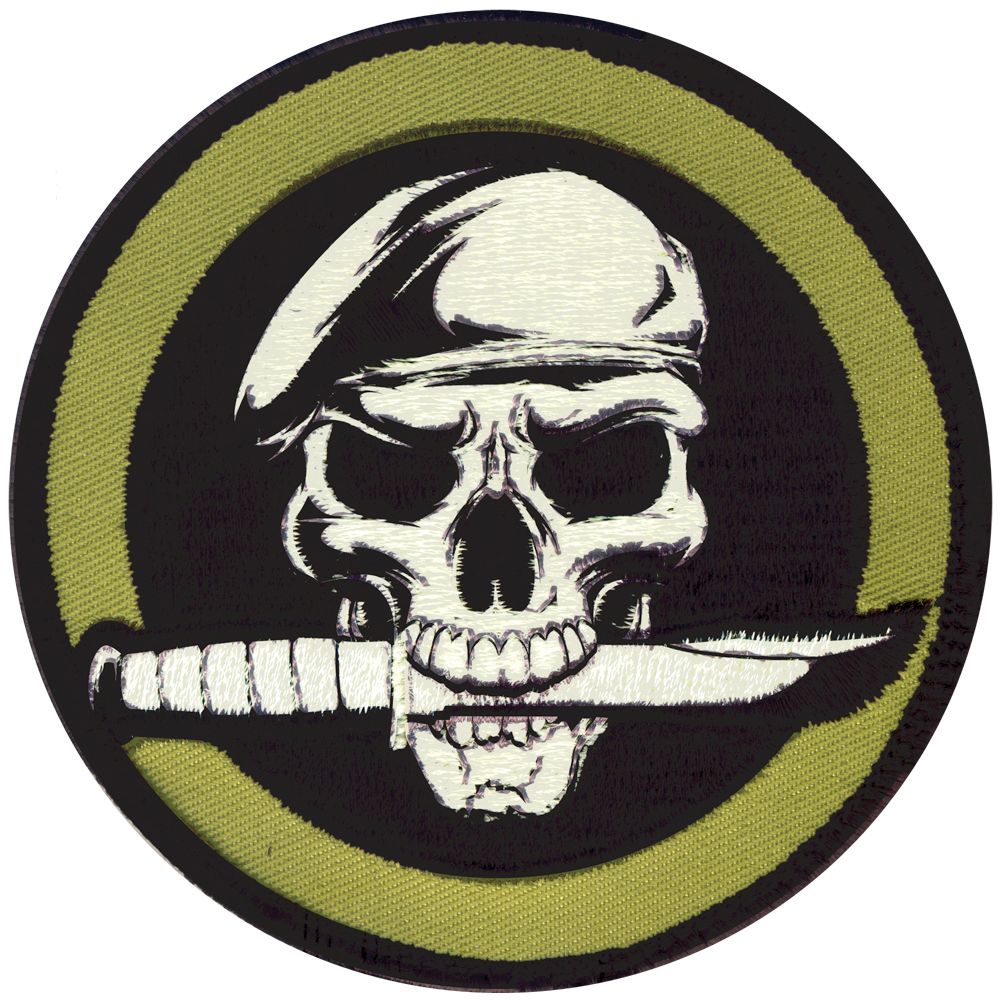 Military Skull & Knife Morale Patch | Camouflage.ca