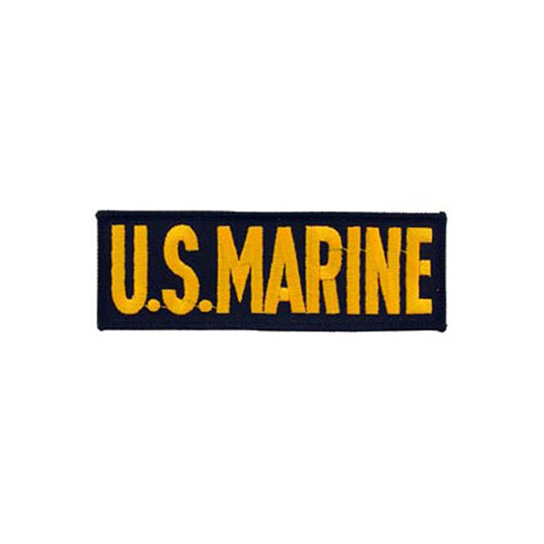 5 1/4 Inch USMC Tab Golden And Black Patch | Camouflage.ca